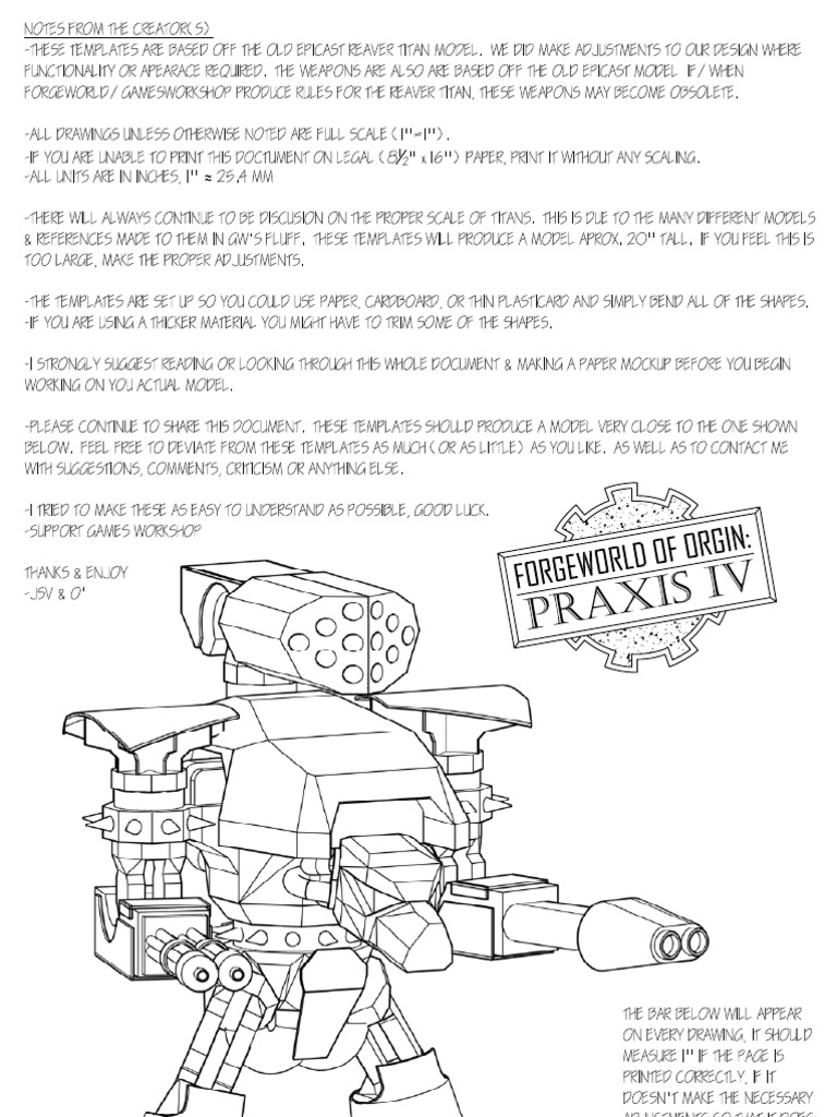 Reaver Titan Build Instructions | PDF