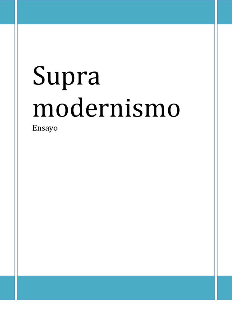 Supramodernismo: Arte y Arquitectura | PDF | Capitalismo | Science