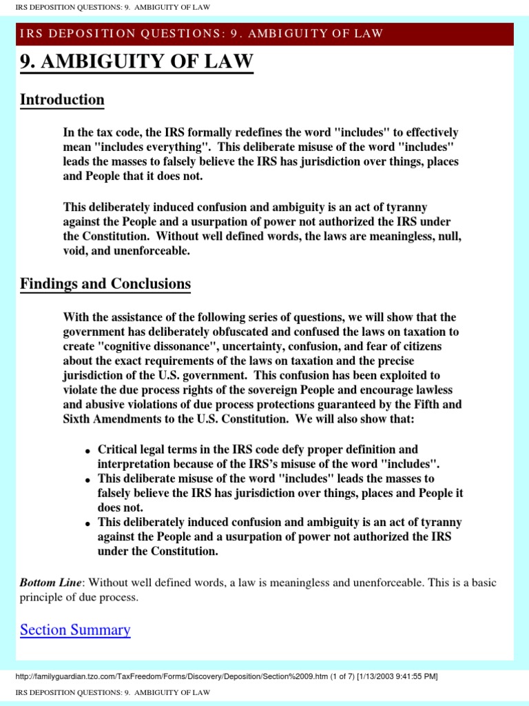 Ambiguity of Law | PDF | Due Process Clause | Statutory Interpretation