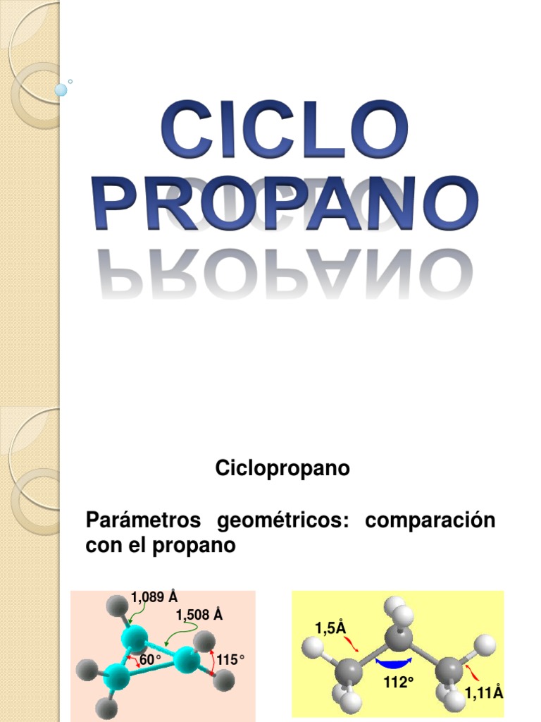 Estructura y propiedades del ciclopropano | PDF