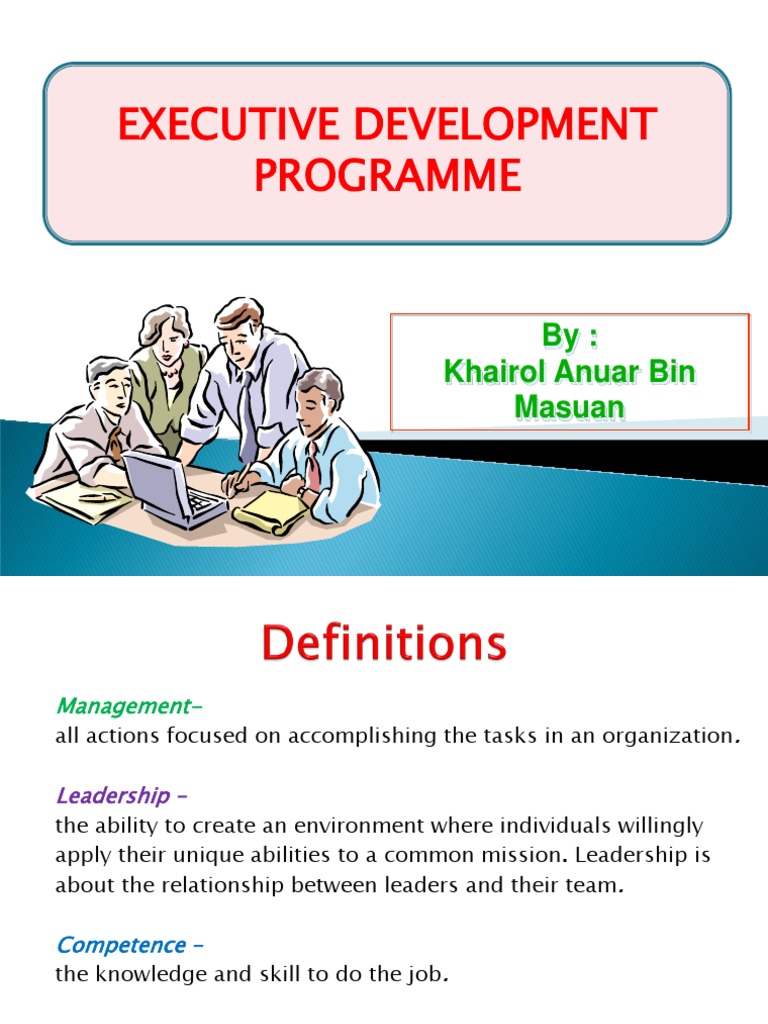 Executive Development Programme By Khairol Anuar Bin Masuan Pdf