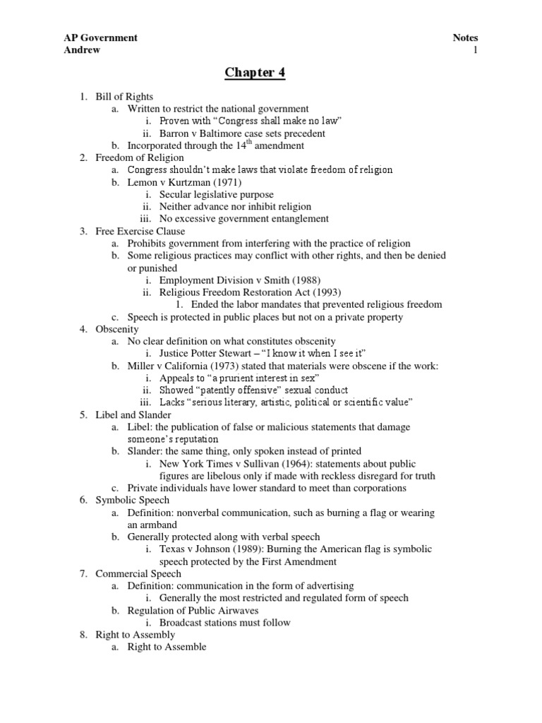AP Government Notes Andrew | PDF | Campaign Finance In The United ...
