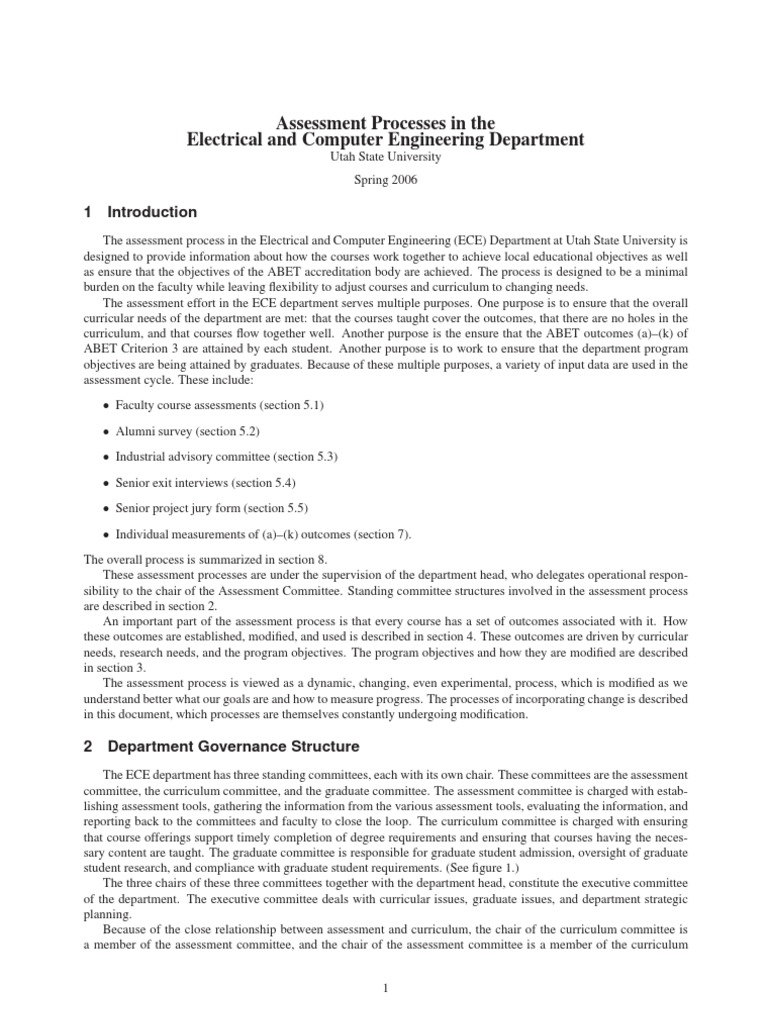 Ece Assessment Process | Download Free PDF | Educational Assessment | Engineering