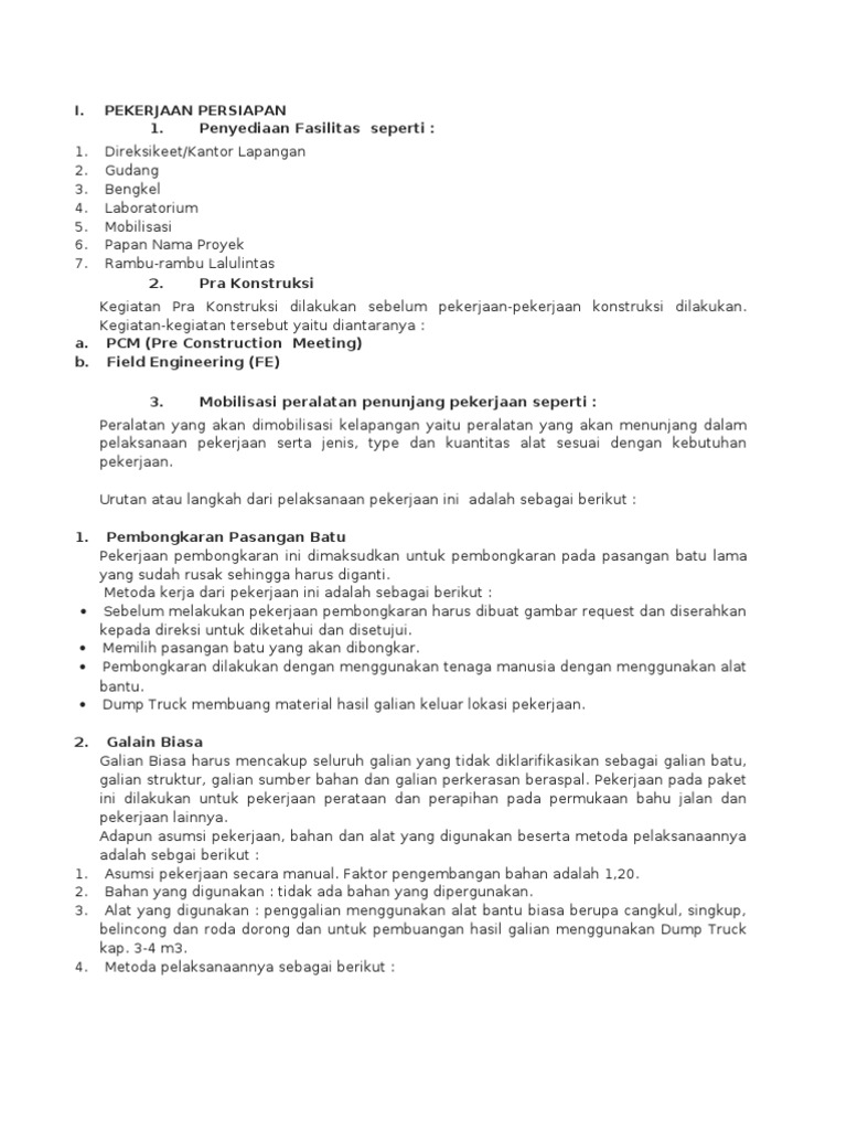 Metode Pelaksanaan Proyek Konstruksi | PDF