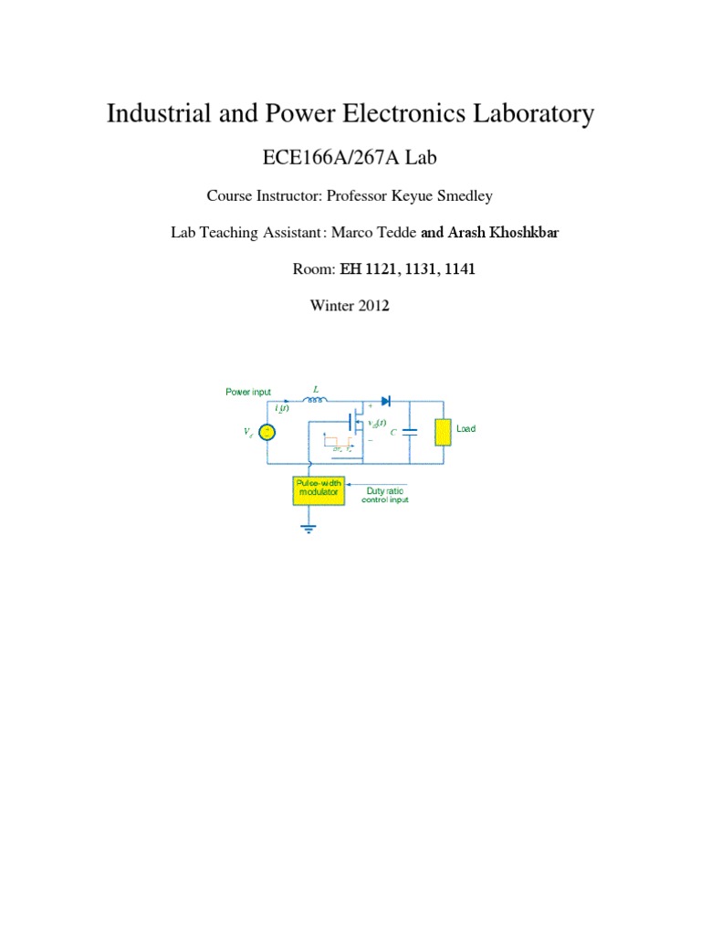 Industrial and Power Electronics Laboratory UCI EECS267 | PDF ...