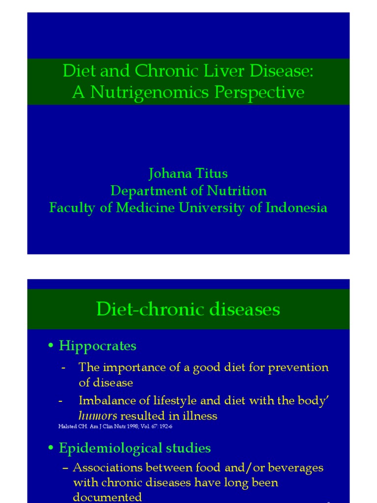 Nutrient and Chronic Liver Diseases A Prespective in Nutrigenomics | PDF | Nutrigenomics ...