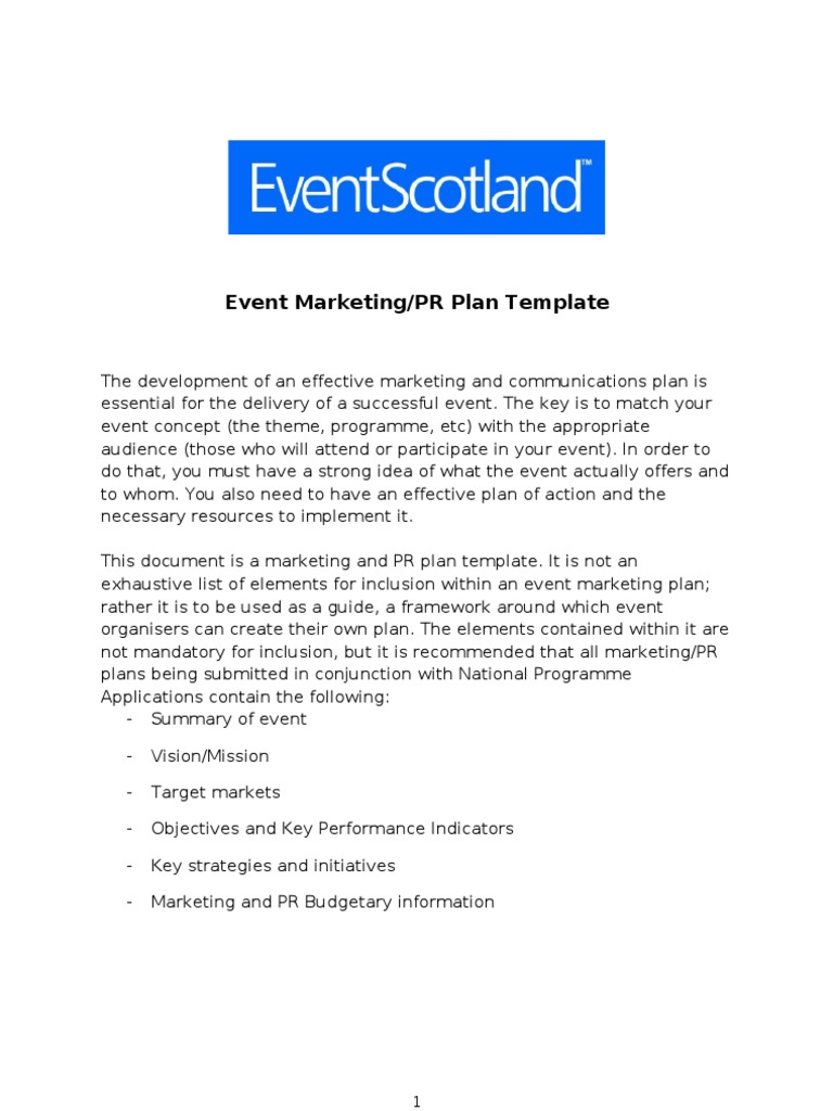 Event Marketing Plan Template | PDF | Target Audience | Marketing