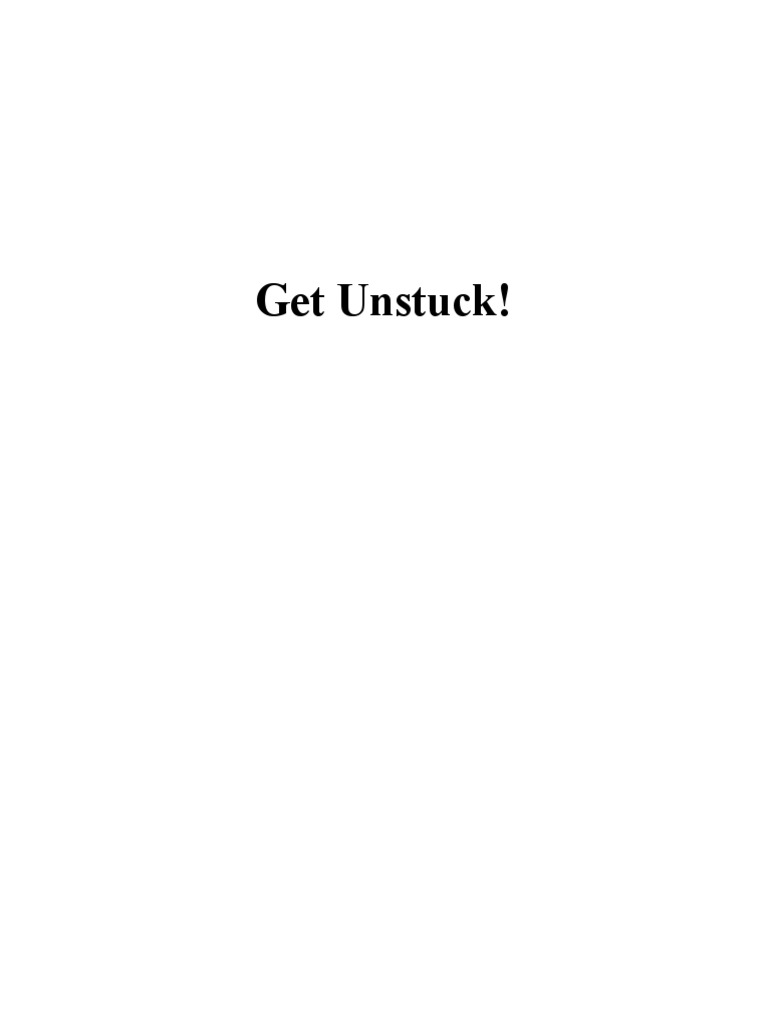 Get Unstuck | PDF | Forgiveness | Anger