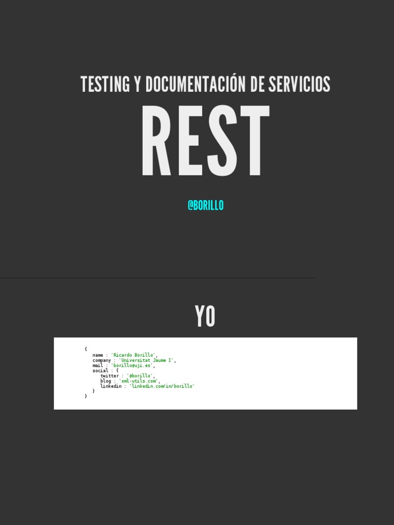 Testing y Documentación de Servicios REST | PDF | Transferencia de ...