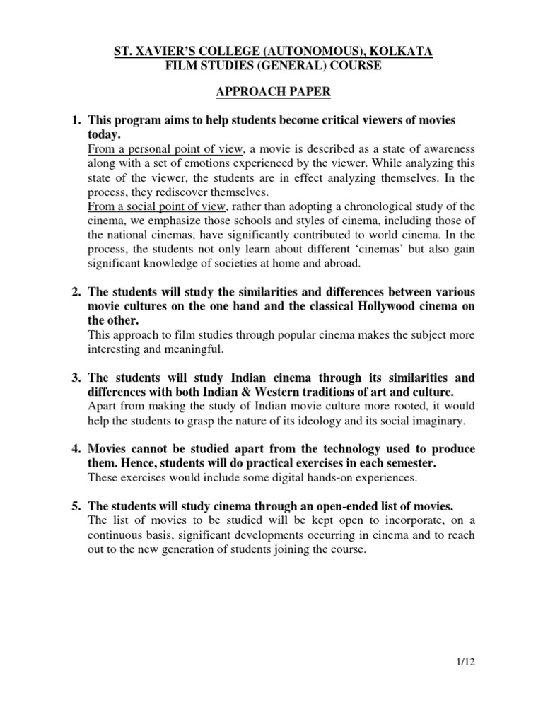 Film Studies Pdf Cinema Of India Cinema