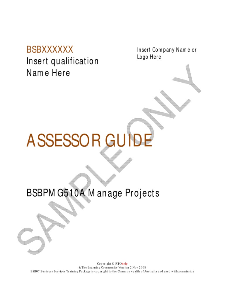 Assessors Guide | Educational Assessment | Occupational Safety And Health