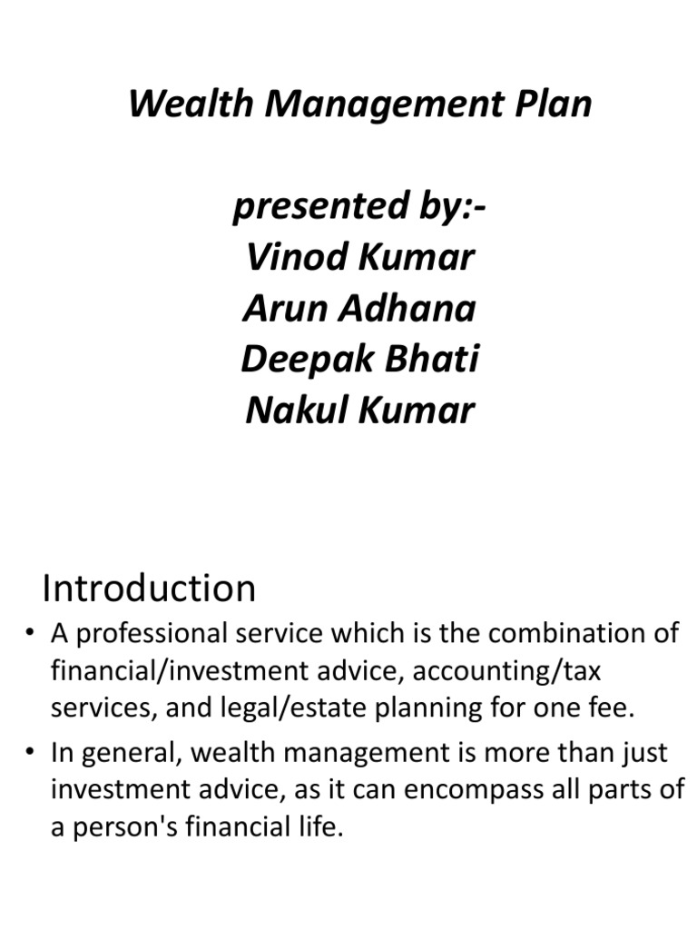 Comprehensive Wealth Management Plan | PDF | Asset Allocation ...