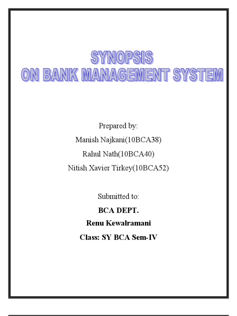 Banking Management System | PDF