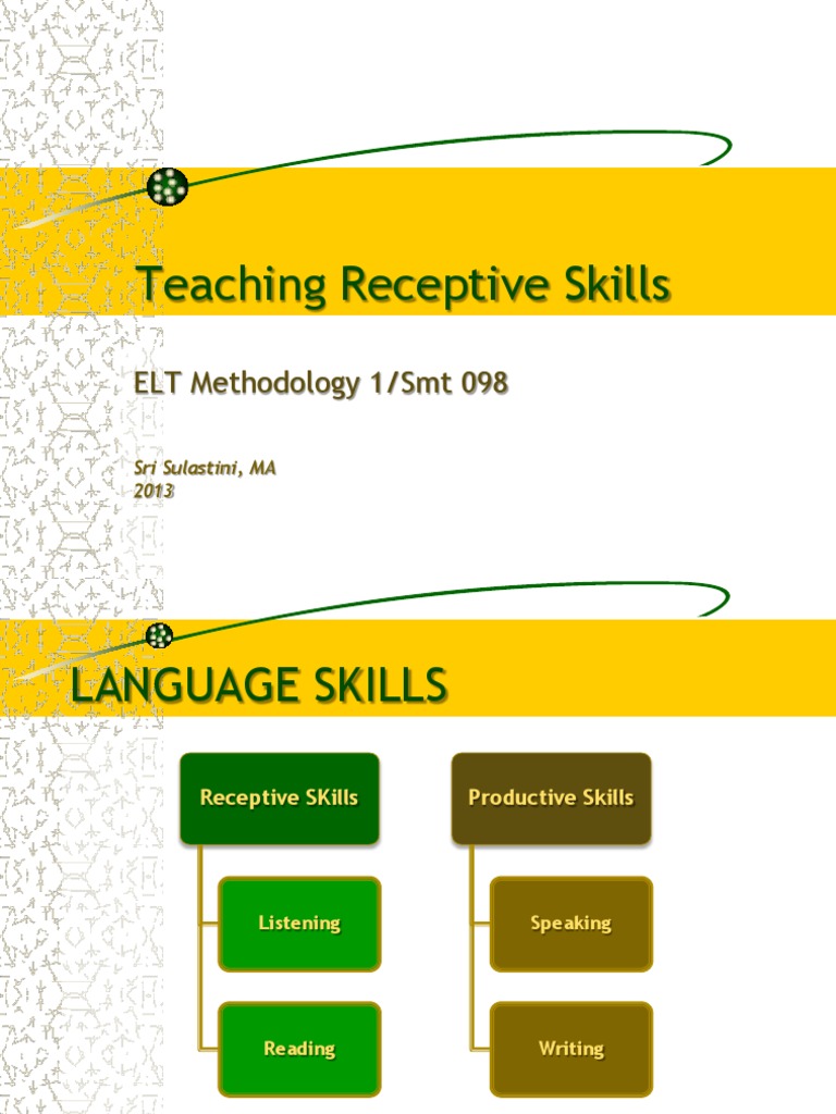 Teaching Receptive Skills in ELT | PDF | Language Arts & Discipline