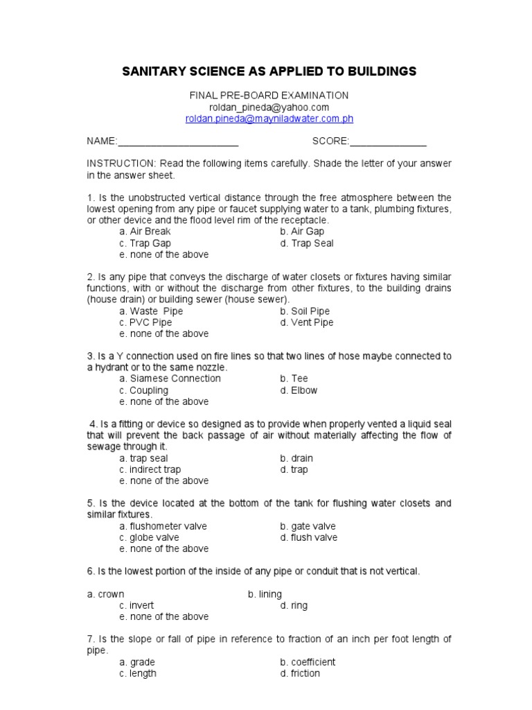 SANITARY SCIENCE BUILDINGS | PDF | Sanitary Sewer | Storm Drain