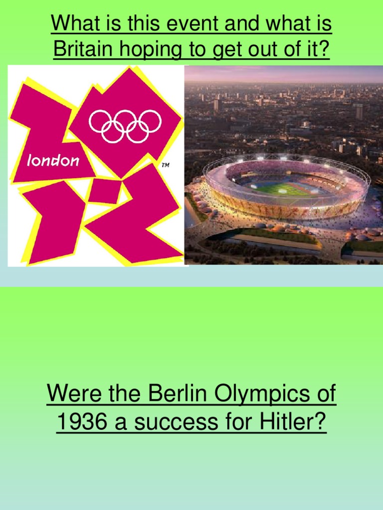 Success and Failure of 1936 Berlin Olympics | PDF