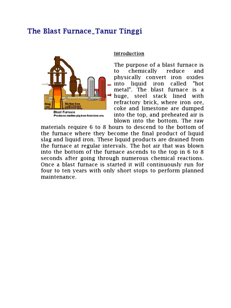Blast Furnace - Material Teknik | PDF | Blast Furnace | Iron Ore