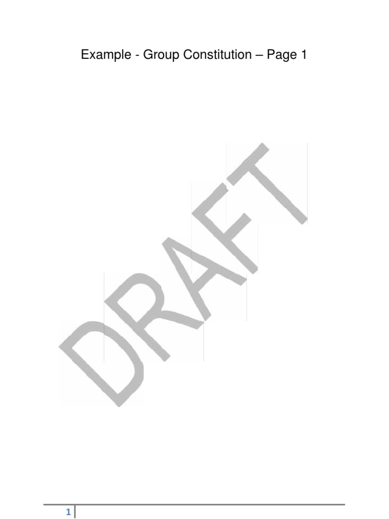 Sample Group Constitution Template | PDF