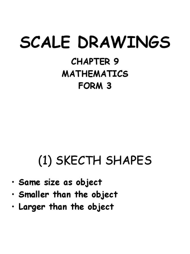 Scale Drawings: Mathematics Form 3 | PDF | Teaching Methods & Materials ...