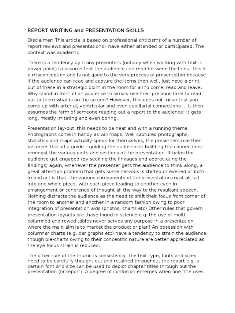 Effective Report Writing & Presentation | PDF | Attention | Cognition
