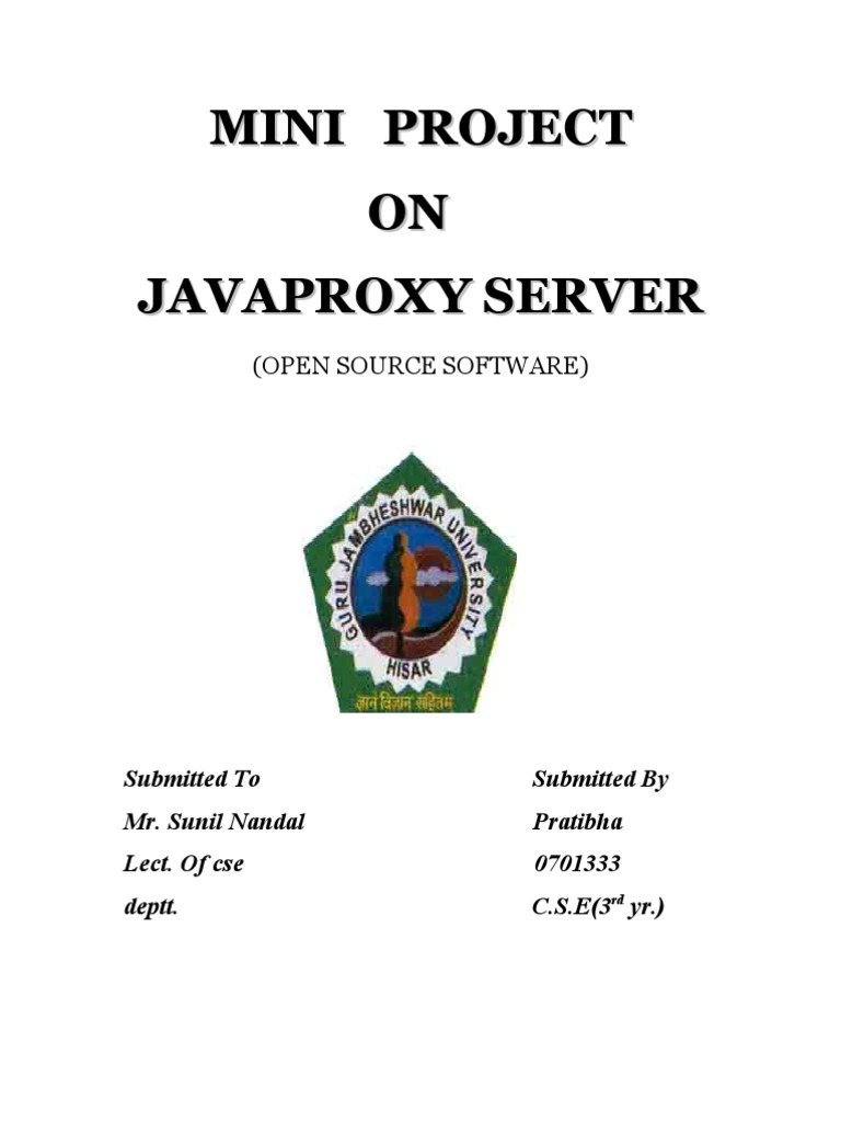 Java Proxy Server Pdf Proxy Server Java Programming Language 6262