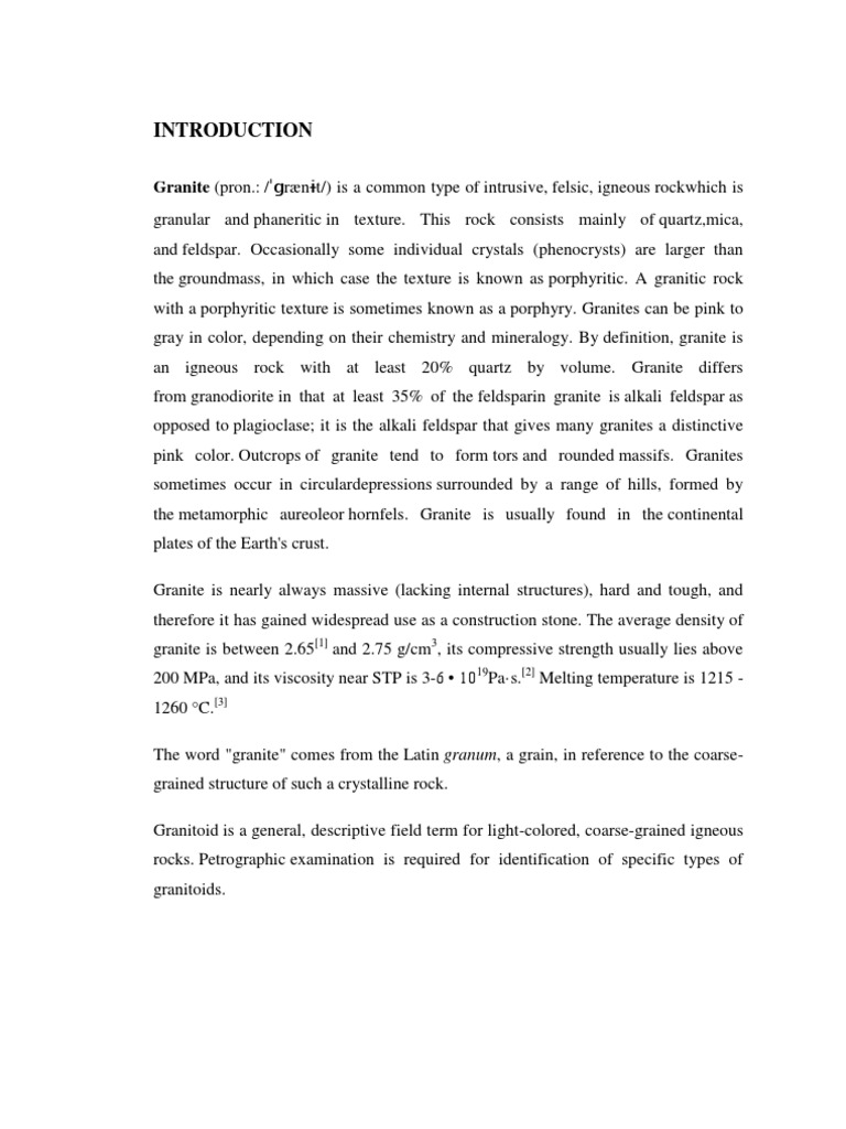 Granite Industry Profile | PDF | Granite | Igneous Rock