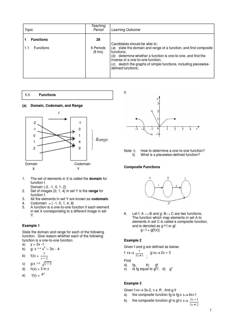 Chap 01.1 Functions | PDF | Asymptote | Function (Mathematics)