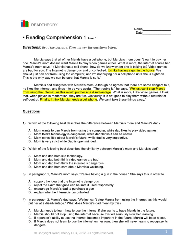 Reading Comprehension 1 | PDF | Santiago | Chile