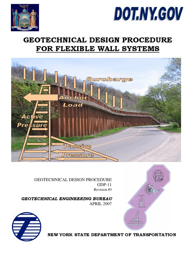 New York DOT Retaining Wall Lateral Earth Pressure Guide | PDF | Deep Foundation | Geotechnical ...