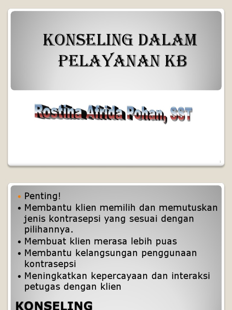 Konseling KB | PDF | Pengembangan Diri