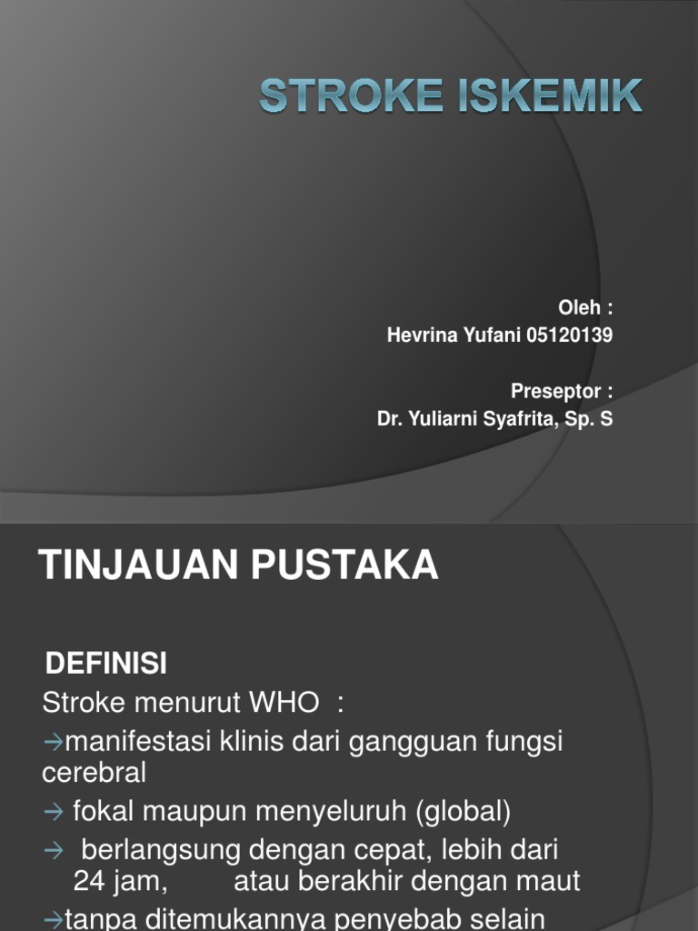 Stroke Iskemik | PDF