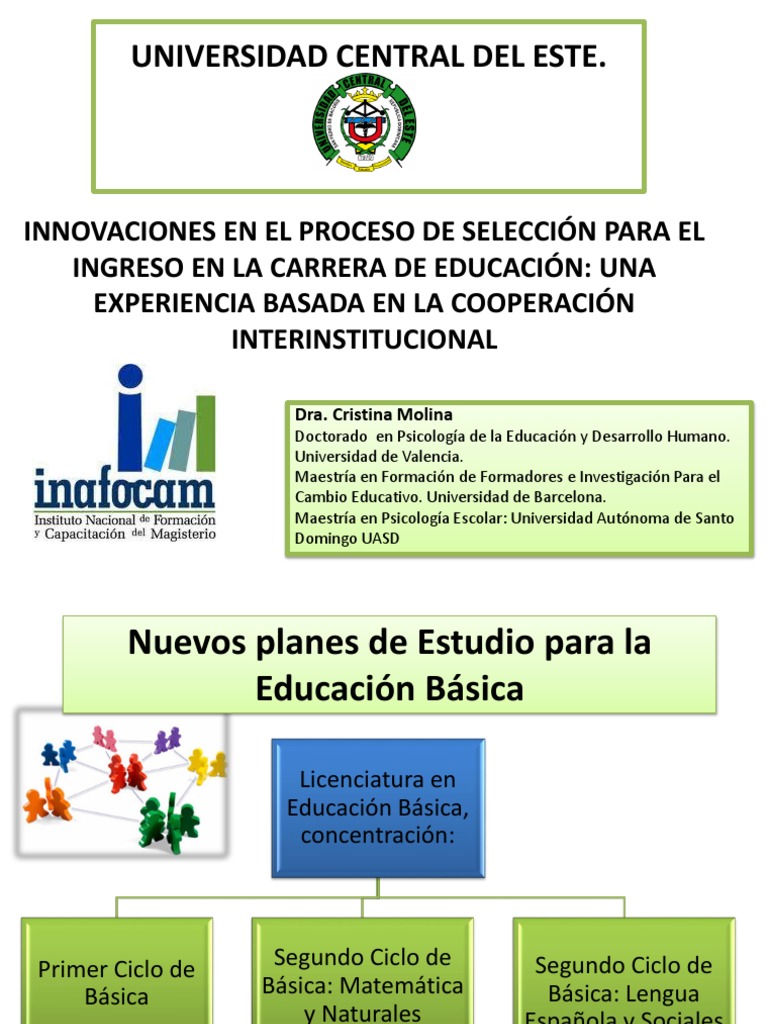 Presentación UCE Por La Dra Cristina Molina en Panel de Formacion ...