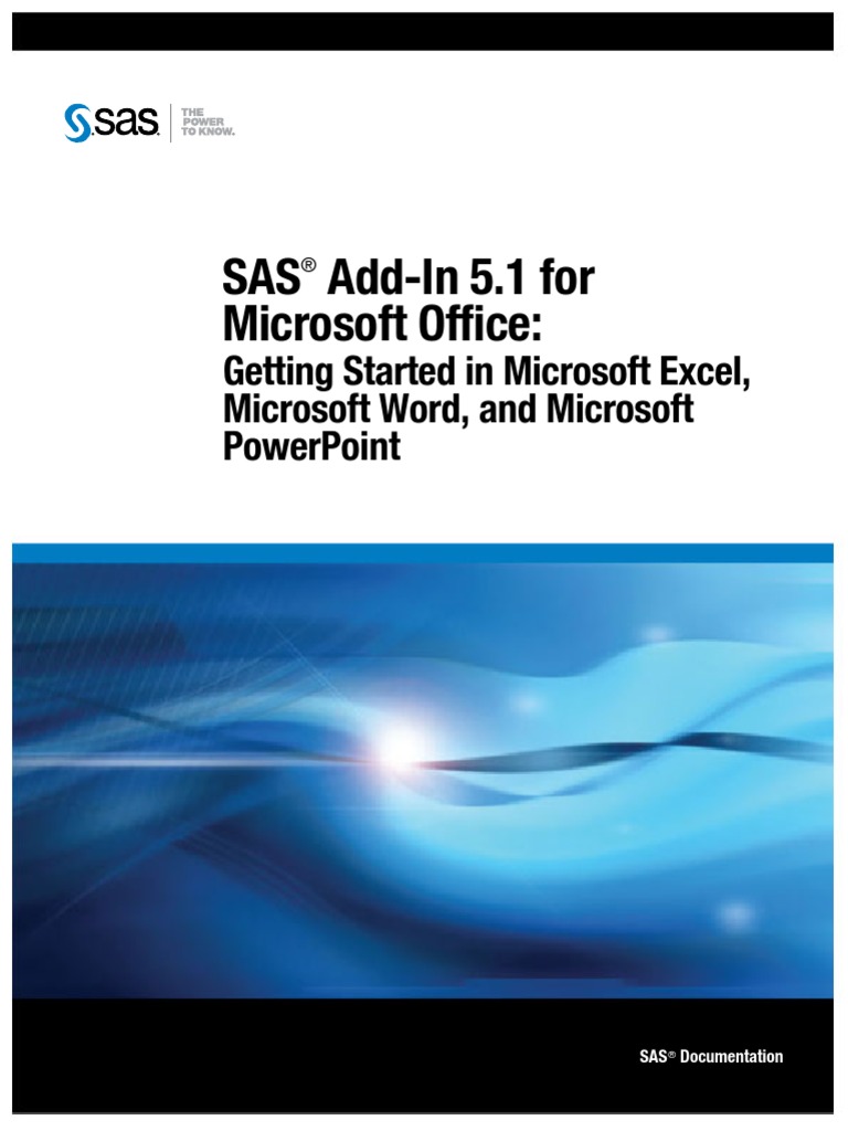 SAS AddIn MS Office | PDF | Microsoft Office | Microsoft Excel