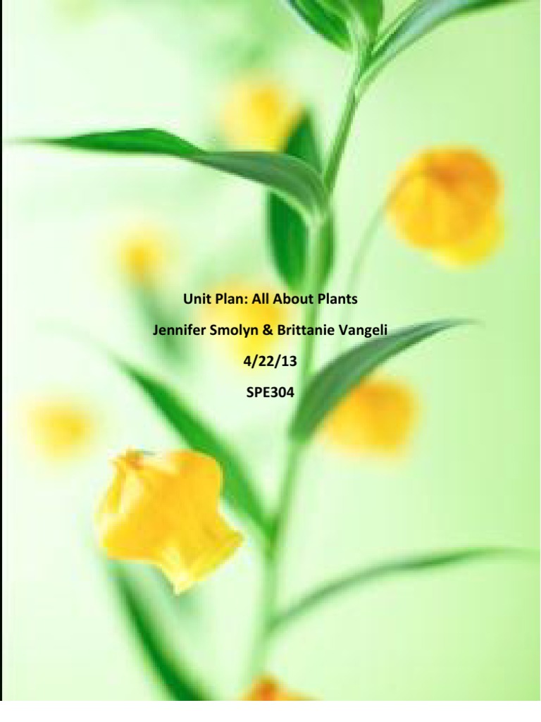 Plant Unit Plan | PDF | Special Education | Homework