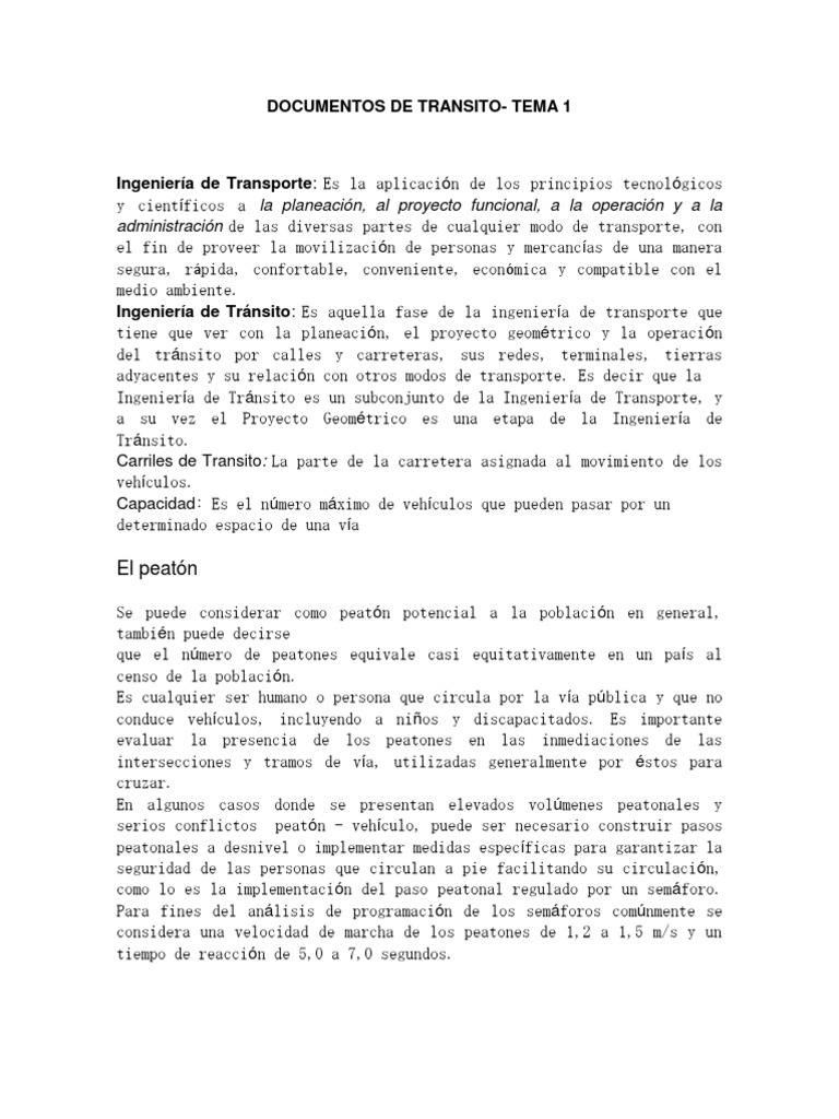 Documentos de Transito | PDF | Peatonal | Calle