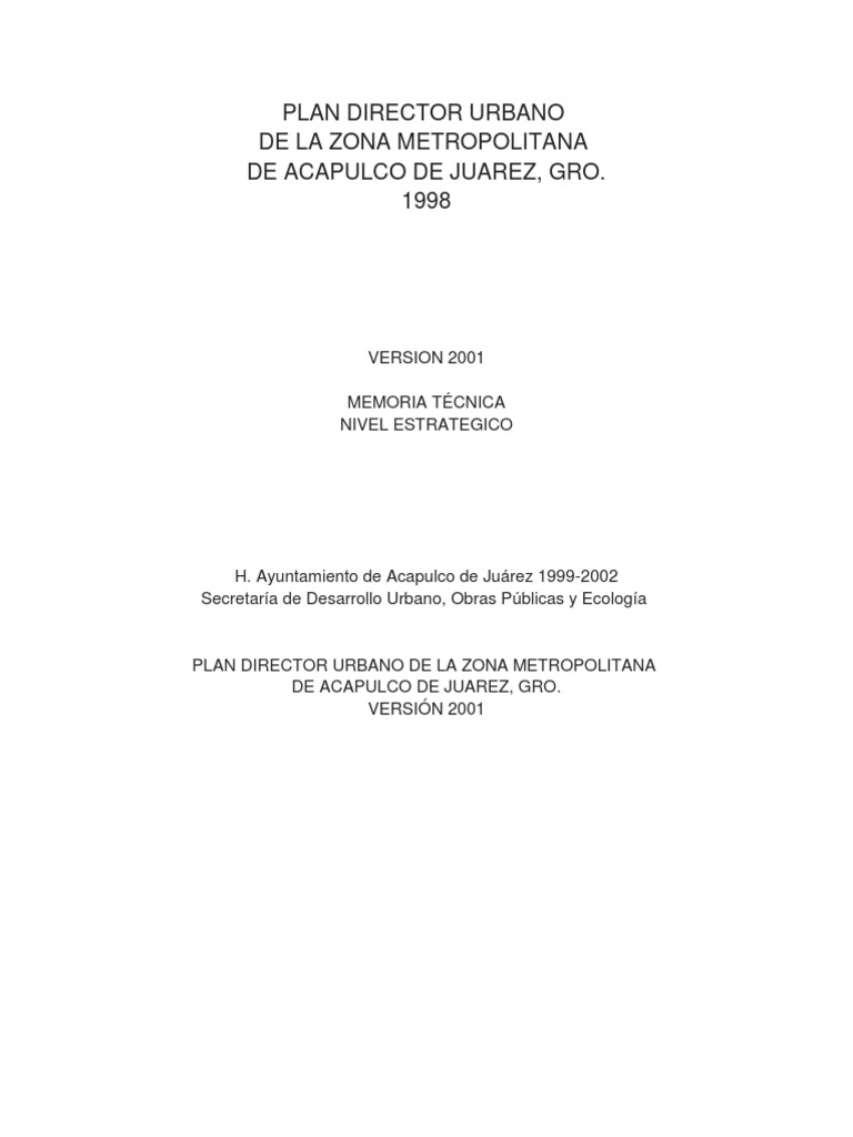 Plan Director Urbano | PDF | Planificación urbana | Población