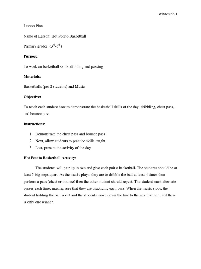 P.E Lesson Plan | PDF