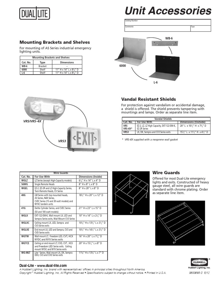 Accessories Spec Sheet 0600685 | PDF | Manufactured Goods