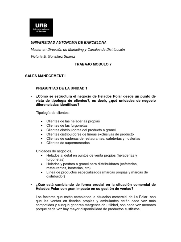 Trabajo Modulo 7 | PDF | Logística | Al por menor