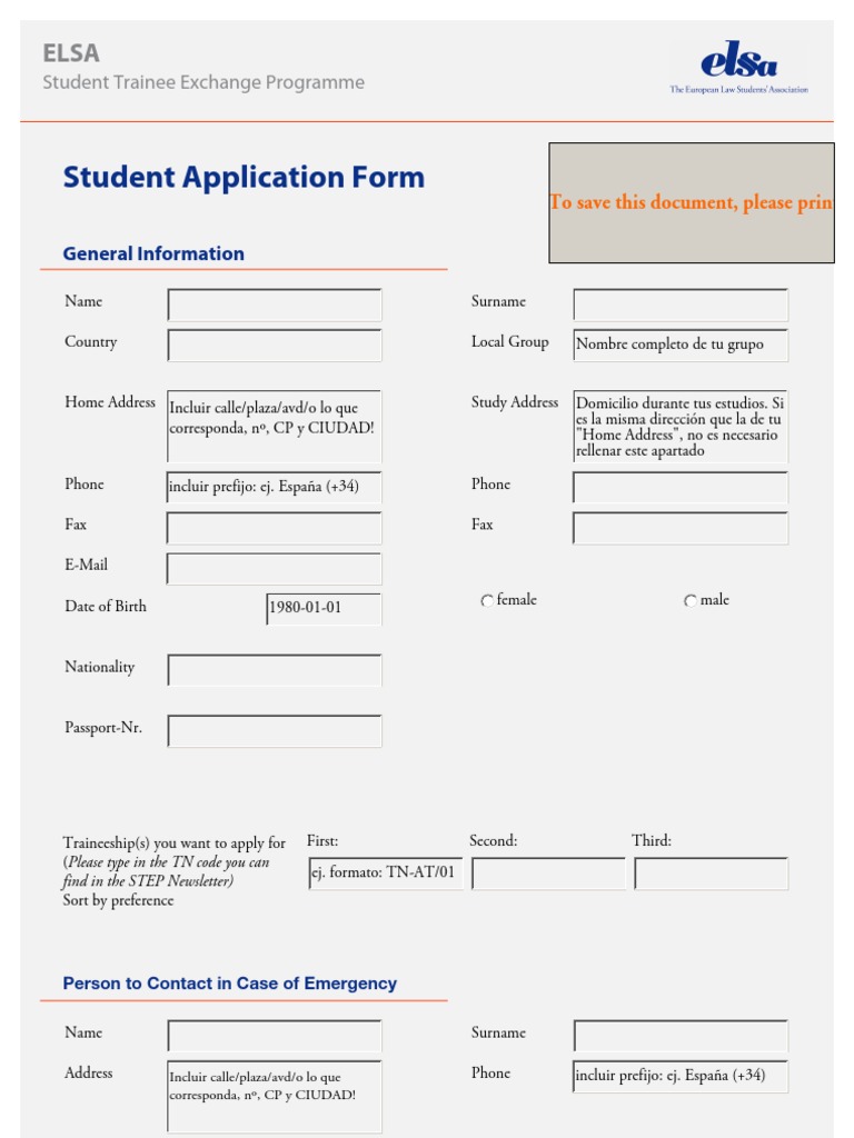 Student Application Form Instructions | PDF | Ethical Principles ...