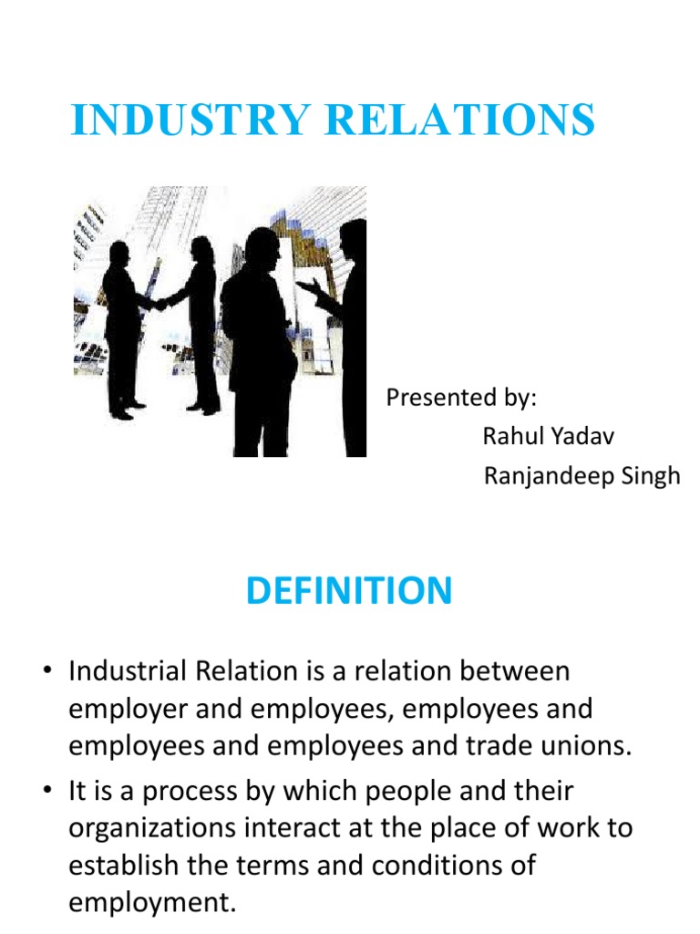 HRM PPT On Industrial Relations | Industrial Relations | Employment