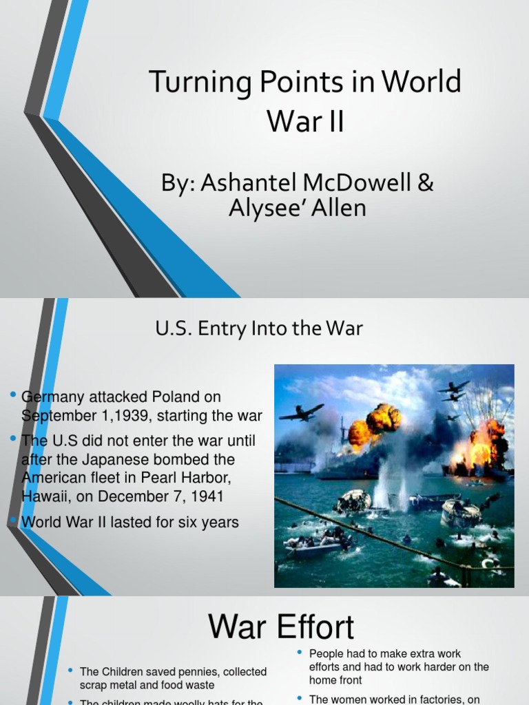 Turning Points in World War II | PDF | Lend Lease | World War II