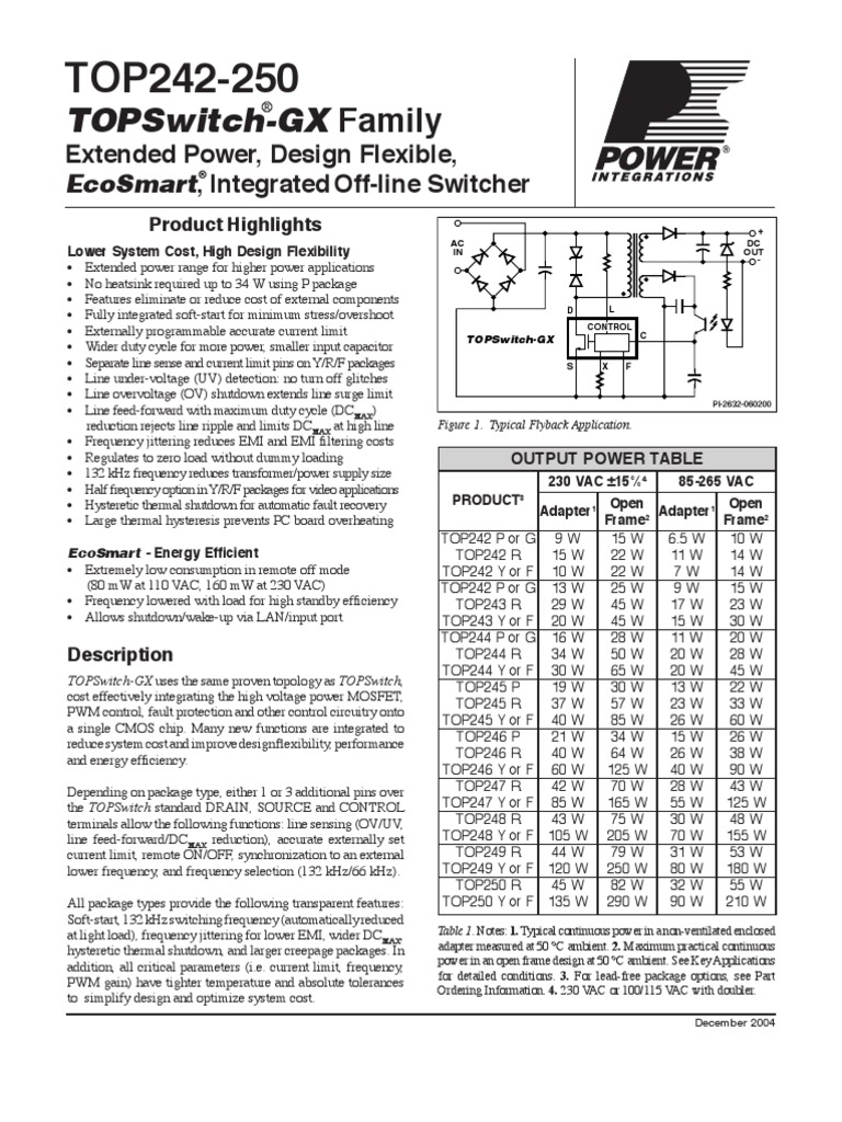 TOP247YN | Mosfet | Capacitor