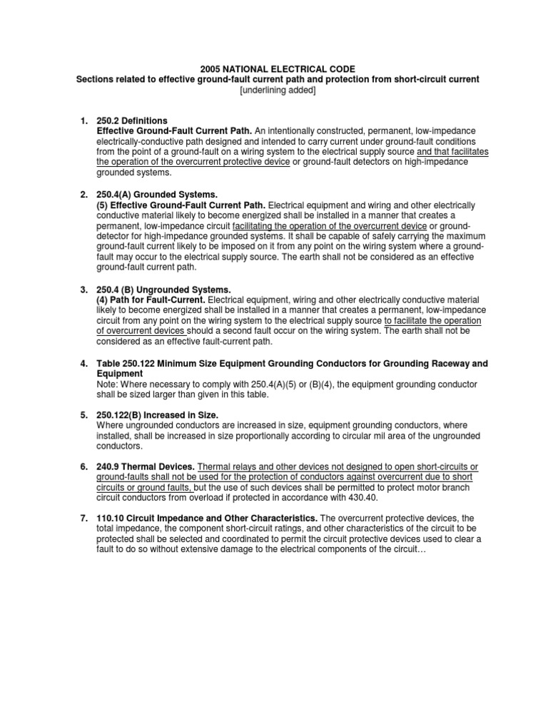 Supporting Doc For 210.19 (A) (5) - NEC 250.4 (A) (5) Et Al | PDF ...