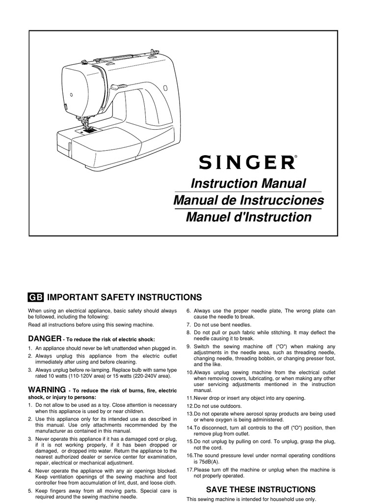 438 - 3116 Manual de Maquina Singer | PDF