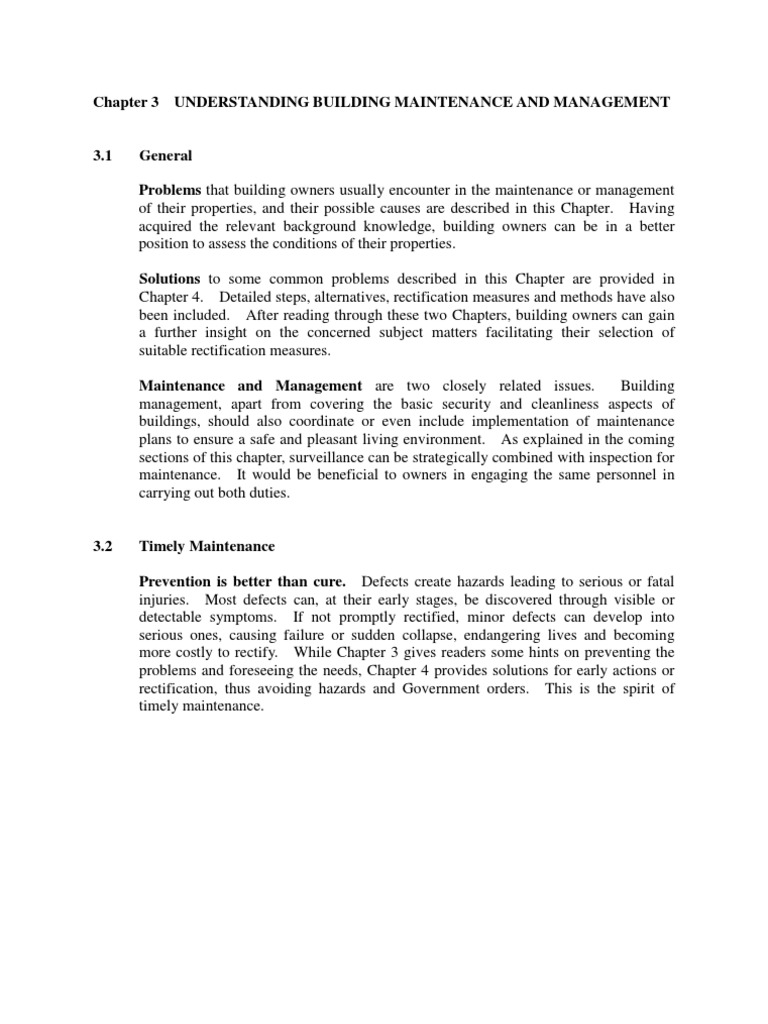 Understanding Building Maintenance Pdf Swimming Pool Road