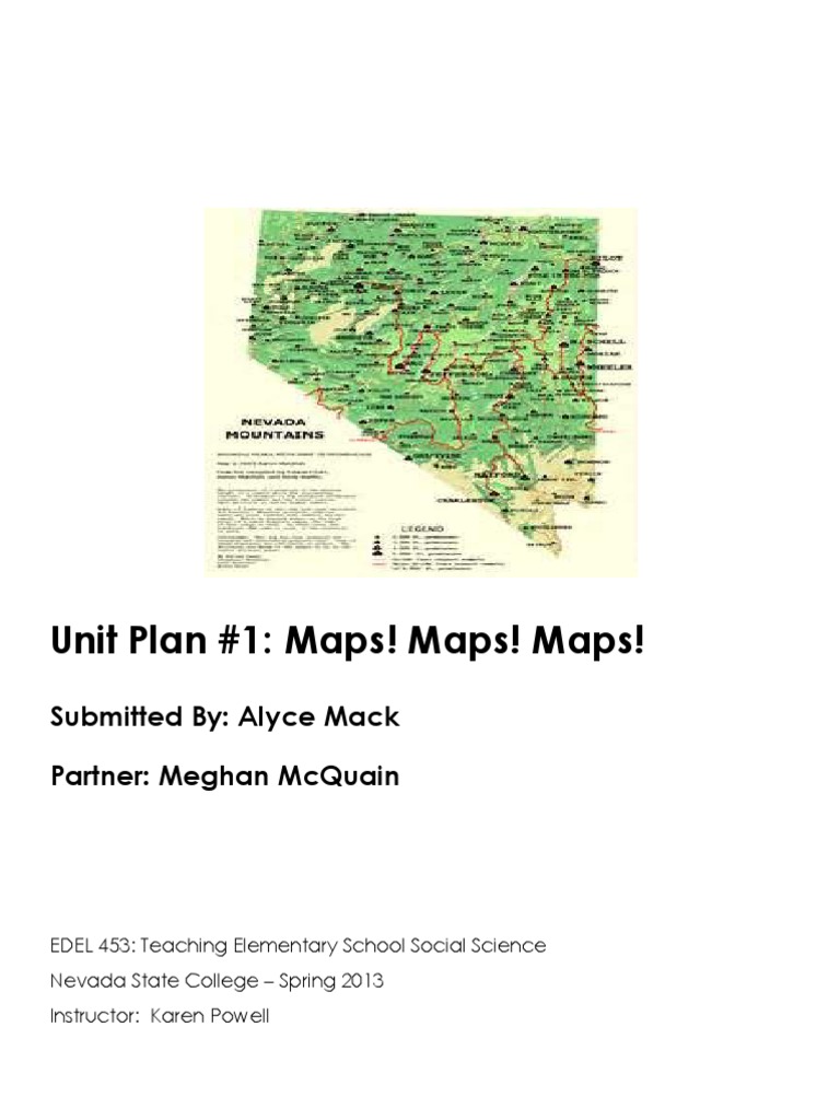 Nevada Maps Unit Plan for Educators | PDF | Lesson Plan | Understanding