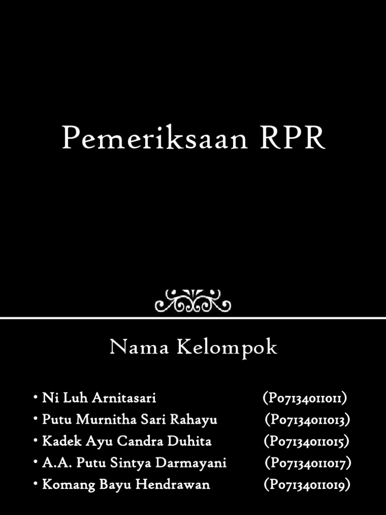 Pemeriksaan RPR | PDF