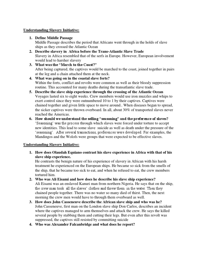 Trans-Atlantic Slave Trade | PDF | Slavery | Atlantic Slave Trade