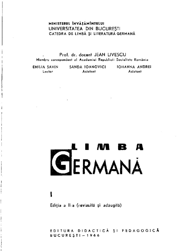 Limba Germana Manual | PDF